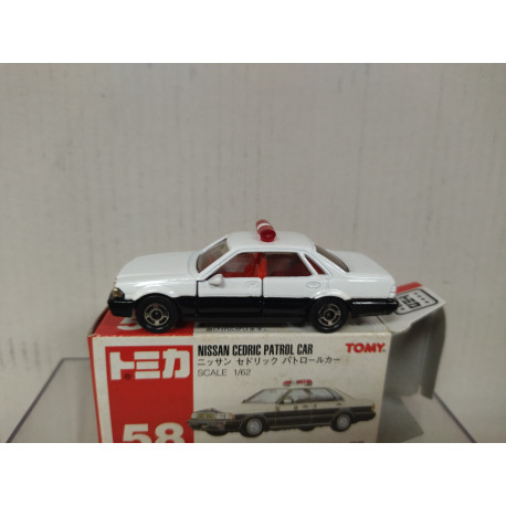 NISSAN CEDRIC PATROL CAR JAPAN POLICE 1:62/apx 1:64 TOMICA 58 - BCN STOCK CARS