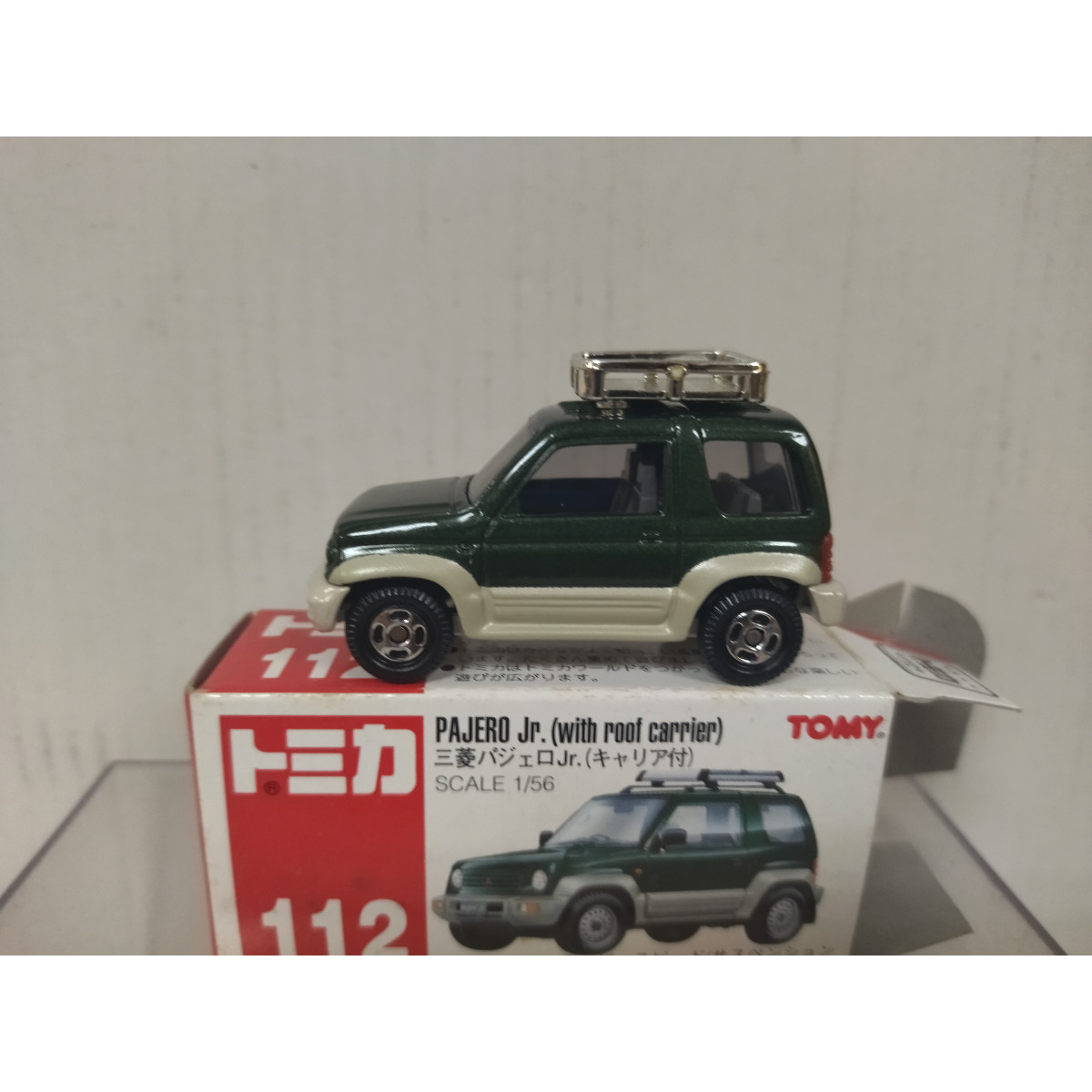 MITSUBISHI PAJERO JR (WITH ROOF CARRIER) 1:56/apx 1:64 TOMICA 112 - BCN ...