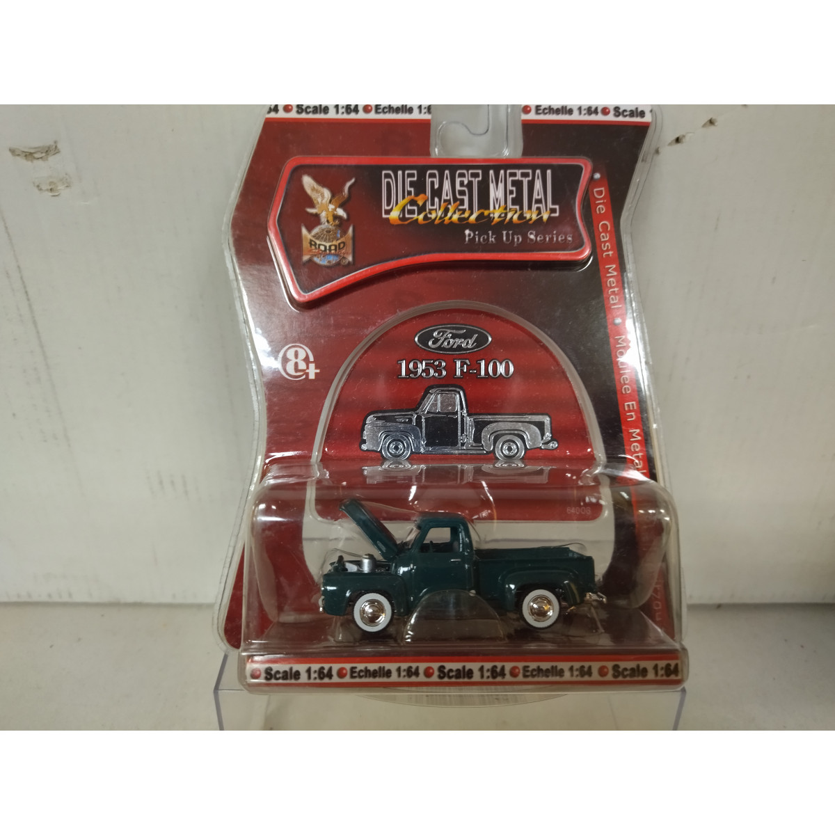 FORD F-100 1953 PICKUP GREEN 1:64 ROAD SIGNATURES - BCN STOCK CARS