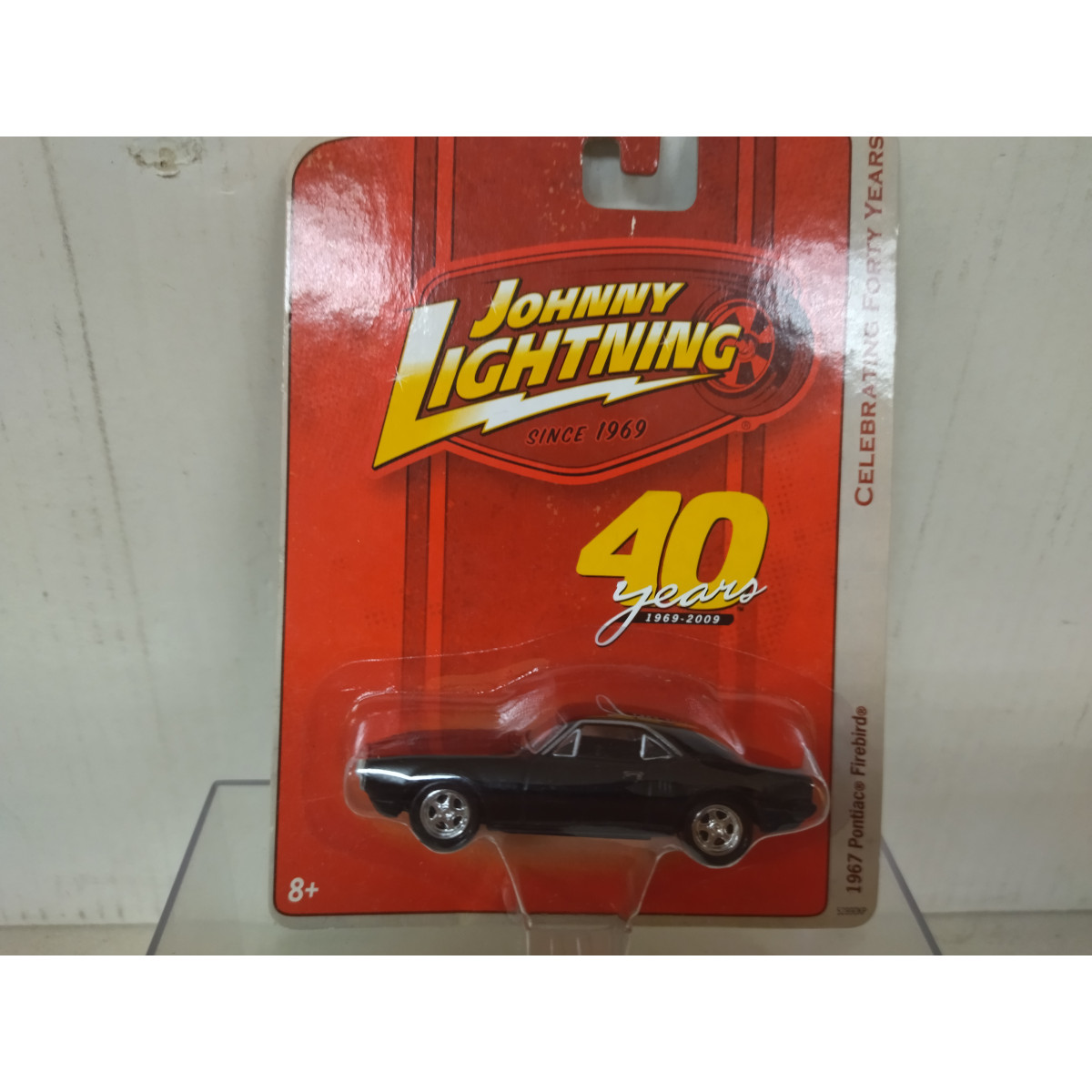 PONTIAC FIREBIRD 1967 BLACK 40 YEARS 1:64 JOHNNY LIGHTNING - BCN STOCK CARS