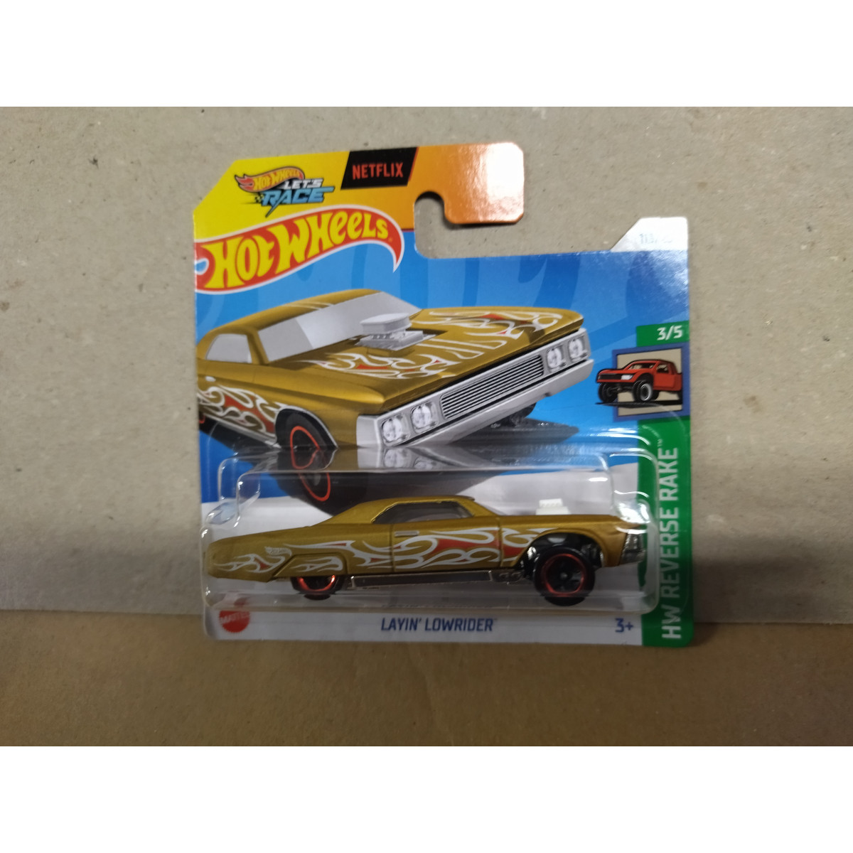 LAYIN´LOWRIDER GOLD 3/5 REVERSE RAKE 1:64 HOT WHEELS - BCN STOCK CARS