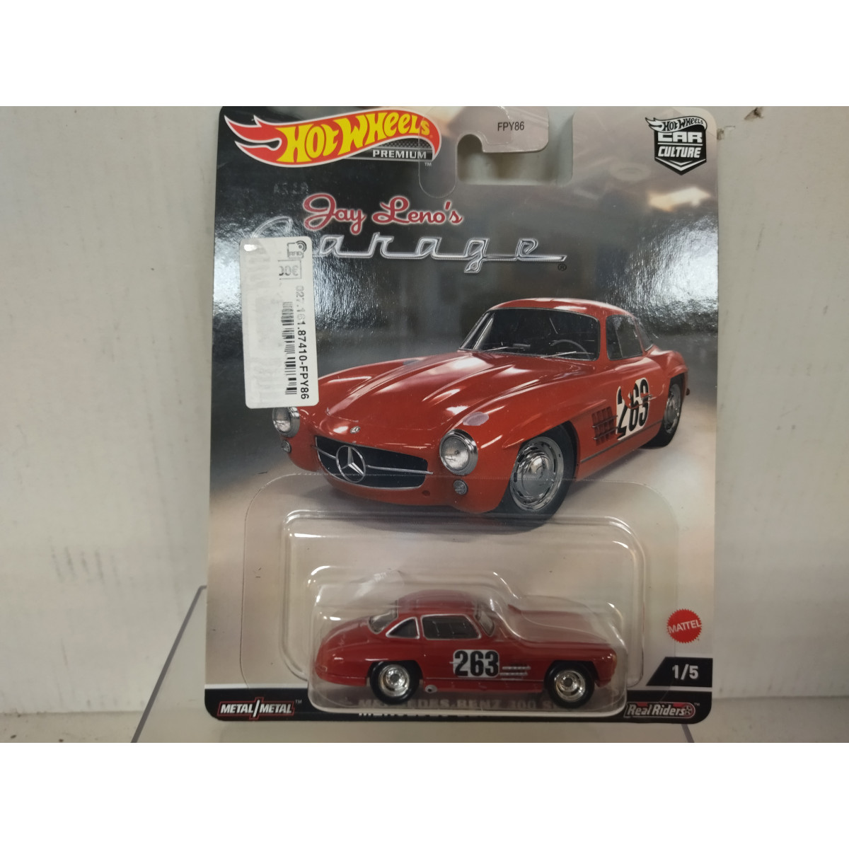 MERCEDES-BENZ 300 SL JAY LENO´S GARAGE 1:64 HOT WHEELS PREMIUM - BCN STOCK CARS