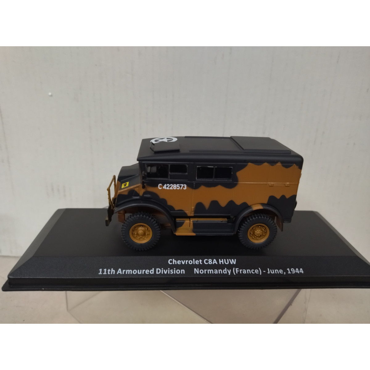 CHEVROLET C8A HUW 1944 11th ARMOURED DIV NORMANDY WW 2 1:43 ALTAYA IXO ...