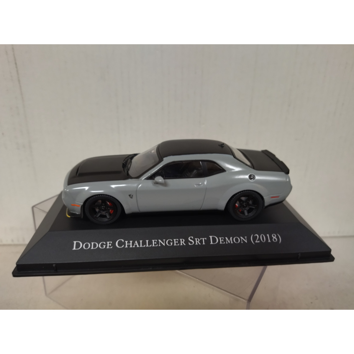 DODGE CHALLENGER 2018 SRT DEMON GREY AMERICAN CARS 1:43 ALTAYA IXO ...