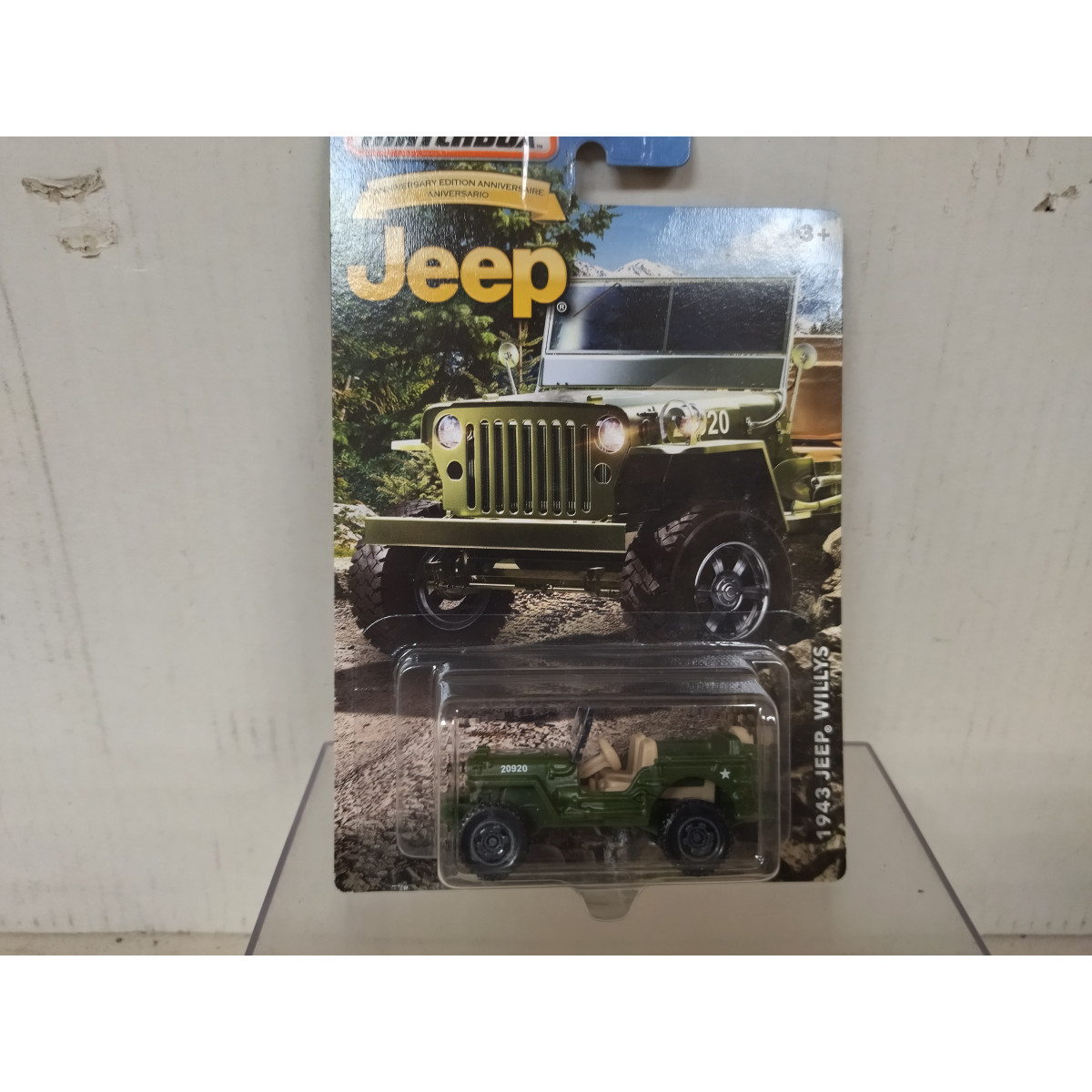 JEEP WILLYS 1943 WW 2 75TH ANNIVERSARY JEEP USA CARD 1:64 MATCHBOX ...