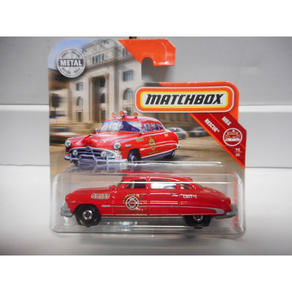 HUDSON HORNET 1951 FIRE DPT MATCHBOX 1:64 - BCN STOCK CARS
