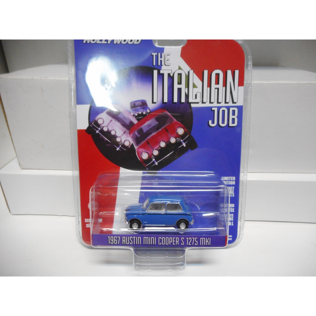 AUSTIN MINI COOPER 1967 WHITE,BLUE,RED ITALIAN JOB GREENLIGHT 1:64 ...