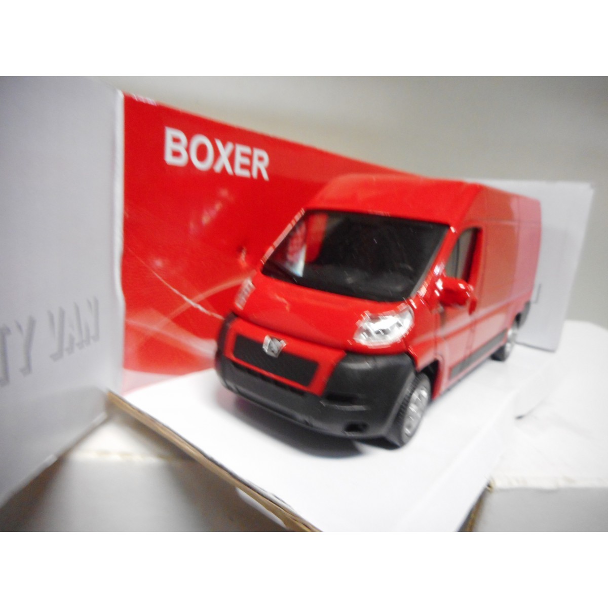 PEUGEOT BOXER BLUE, RED UTILITY VAN MONDO MOTORS 1:43 - BCN STOCK CARS