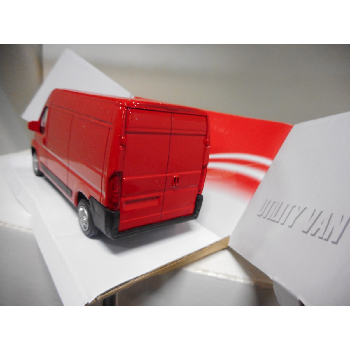 PEUGEOT BOXER BLUE, RED UTILITY VAN MONDO MOTORS 1:43 - BCN STOCK CARS