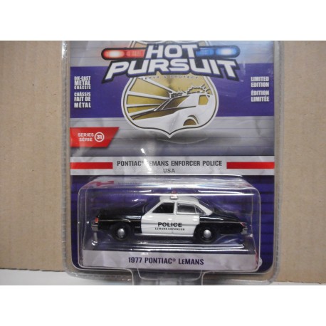US POLICE PONTIAC LEMANS 1977 ENFORCER 1:64 GREENLIGHT - BCN STOCK CARS