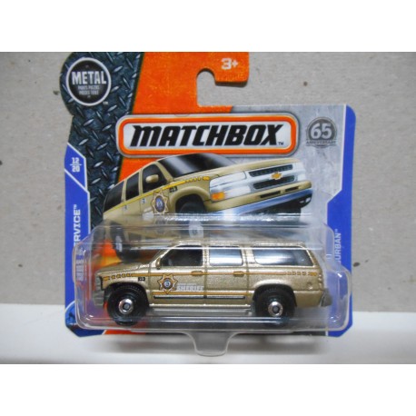 CHEVROLET SUBURBAN 2000 SHERIFF 1:64 MATCHBOX - BCN STOCK CARS