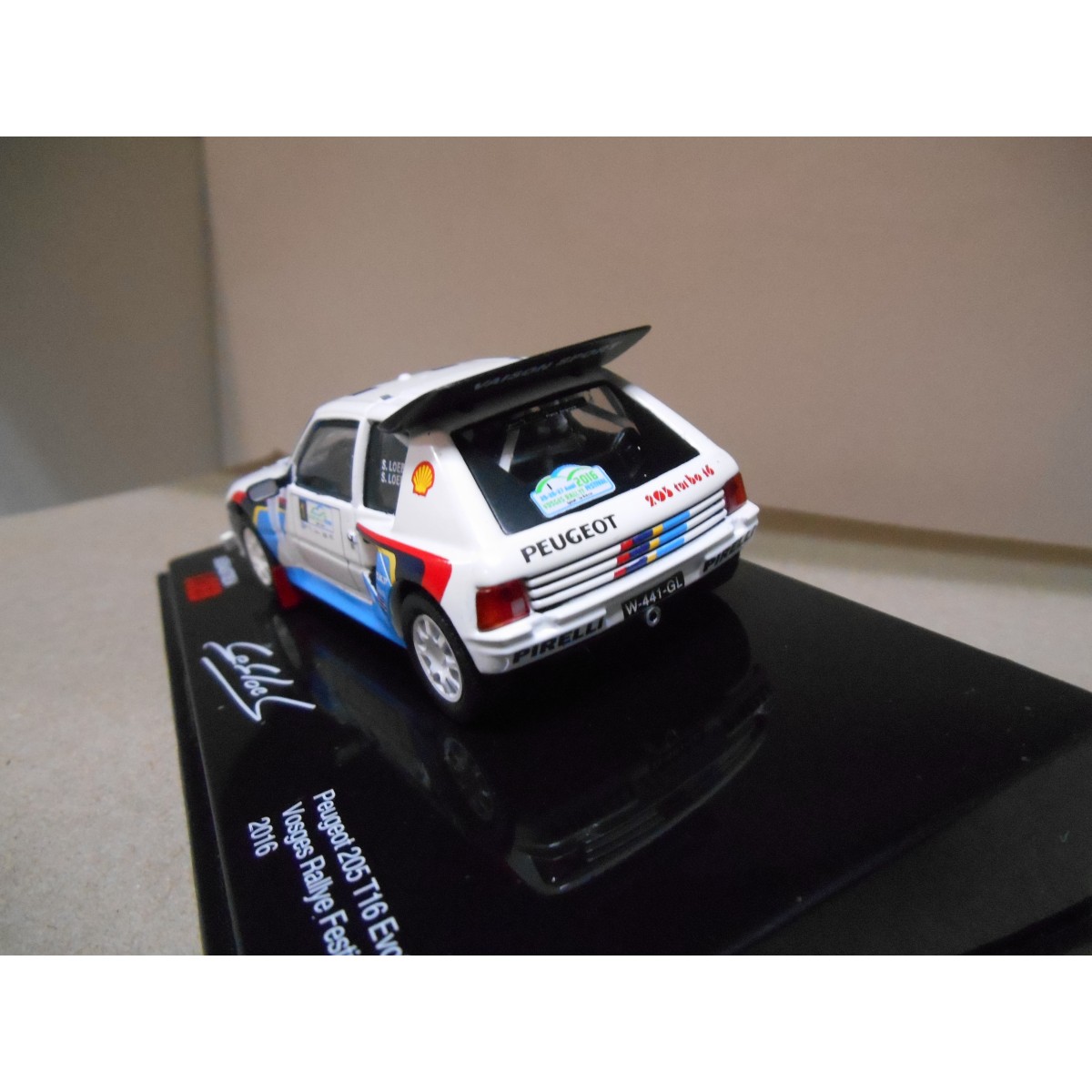 PEUGEOT 205 T16 EVO2 VOSGES RALLY FESTIVAL 2016 LOEB 1:43 ALTAYA IXO ...