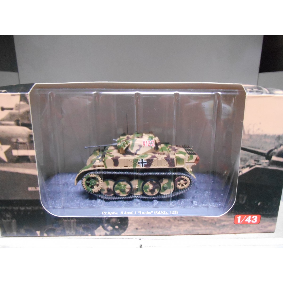 Sd.Kfz.123 PANZER II LUCHS 1944 TANKS WW II 1:43 ALTAYA IXO - BCN STOCK ...