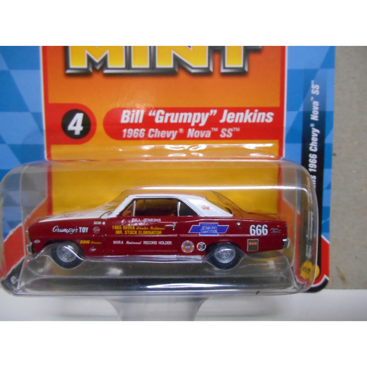 CHEVROLET NOVA SS 1966 BILL GRUMPY JENKINS 1:64 AUTO WORLD - BCN STOCK CARS