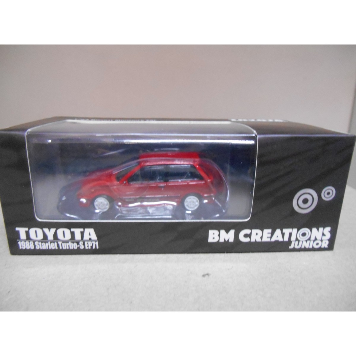 TOYOTA STARLET TURBO S EP71 1988 RED LHD 1:64 BM CREATIONS - BCN STOCK CARS