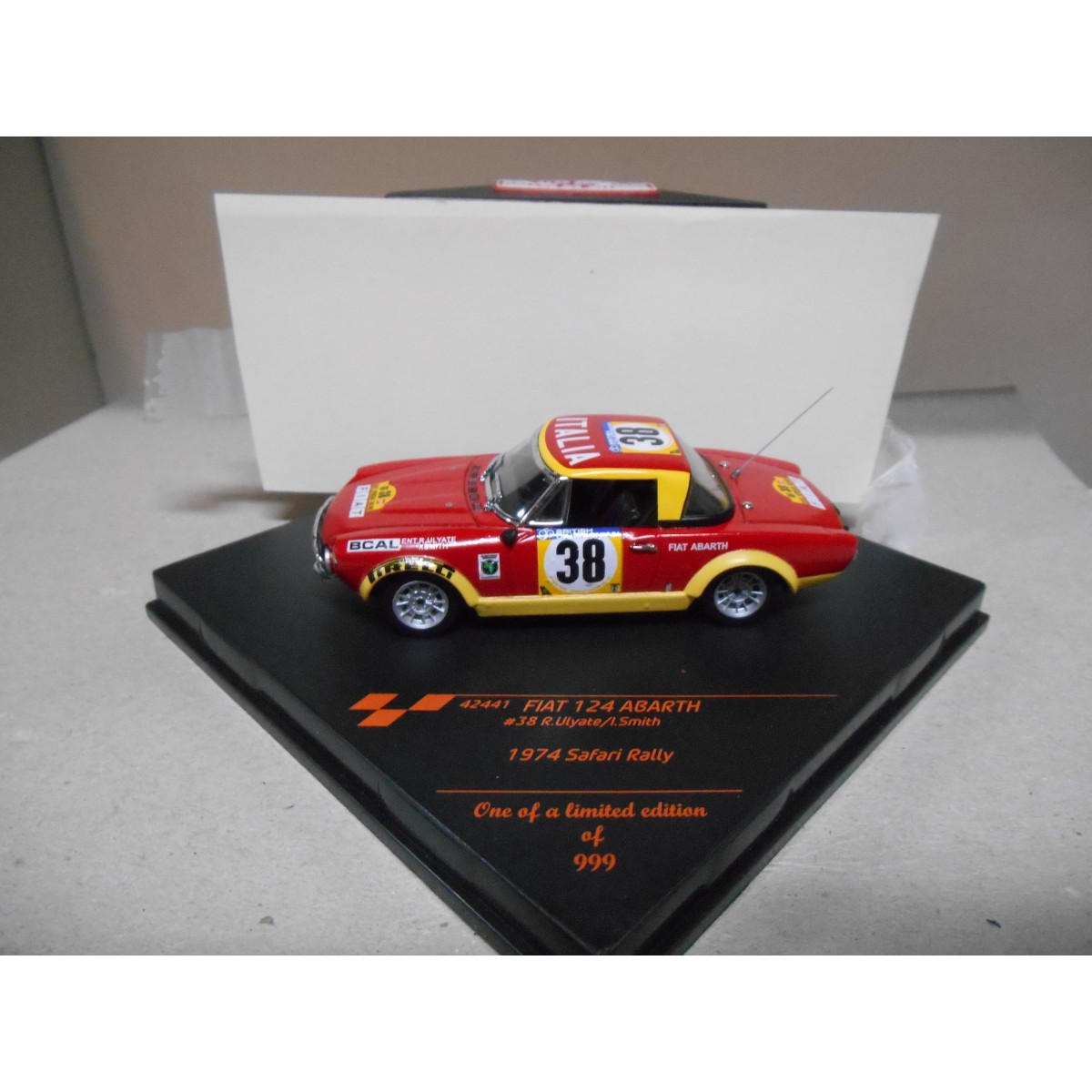 FIAT 124 ABARTH RALLY EAST AFRICAN SAFARI 1974 R.ULYATE 1:43 VITESSE ...