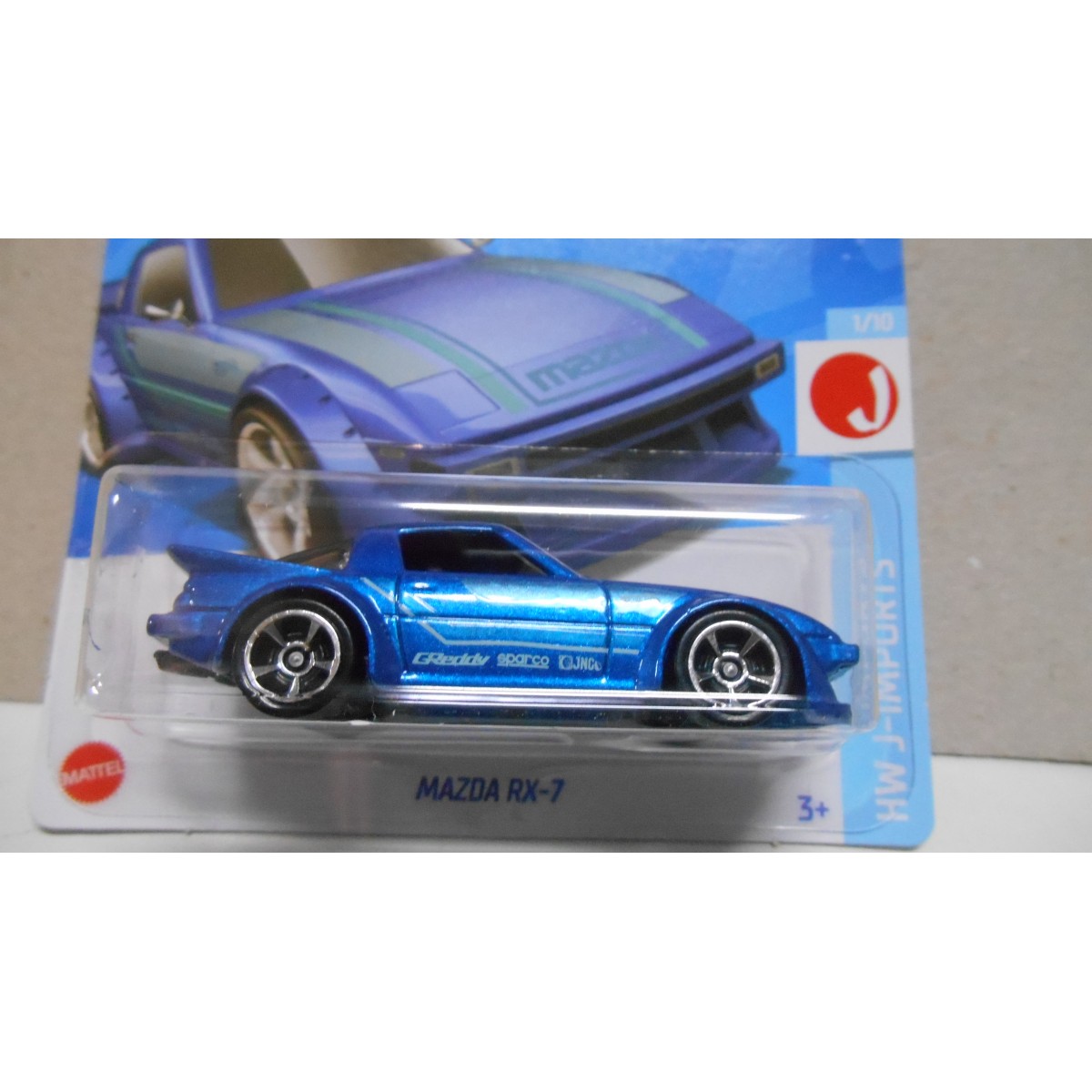 MAZDA RX-7 (FC) BLUE 1/10 J-IMPORTS 1:64 HOT WHEELS - BCN STOCK CARS
