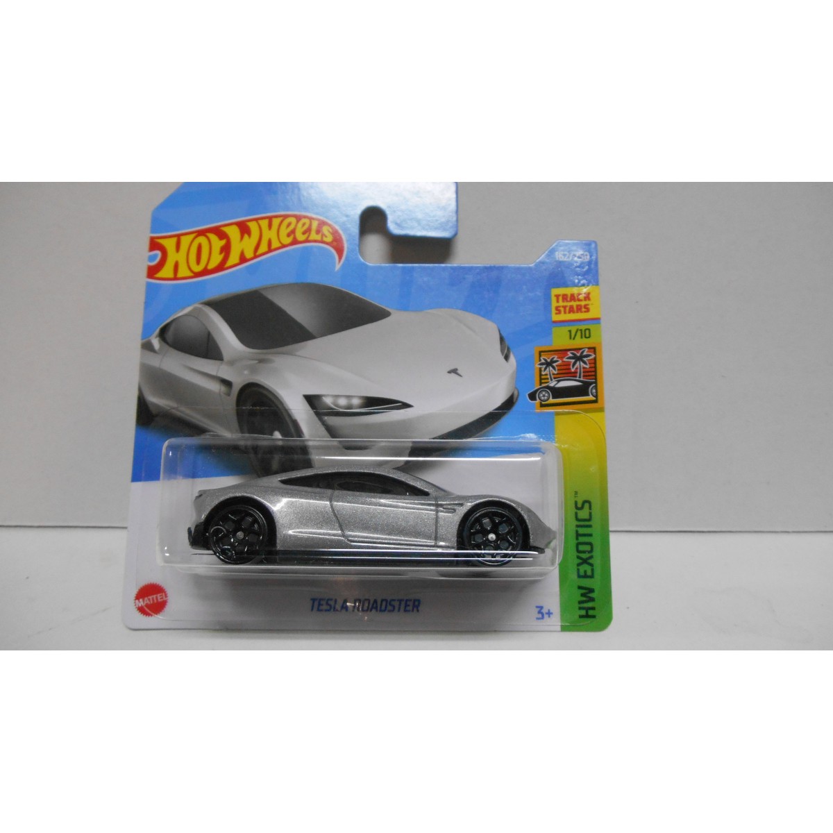 TESLA ROADSTER SILVER 1/10 EXOTICS 1:64 HOT WHEELS - BCN STOCK CARS