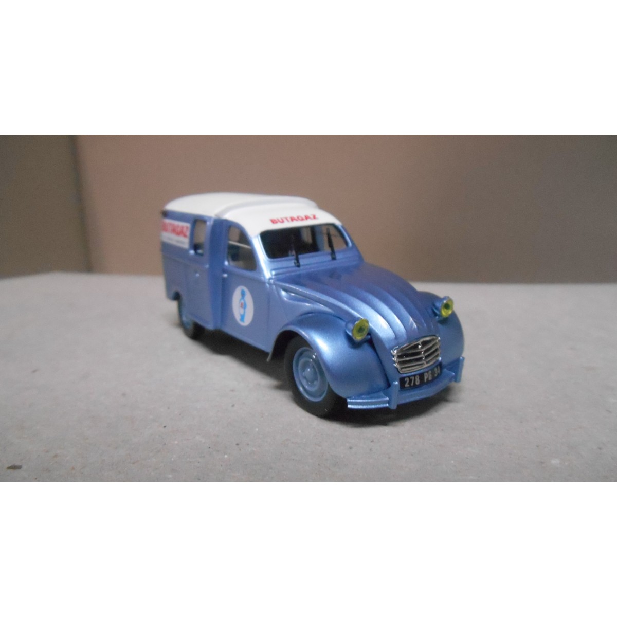 CITROEN 2CV 1968 FOURGONNETTE BUTAGAZ 1:43 NOREV HACHETTE USADO/EX ...