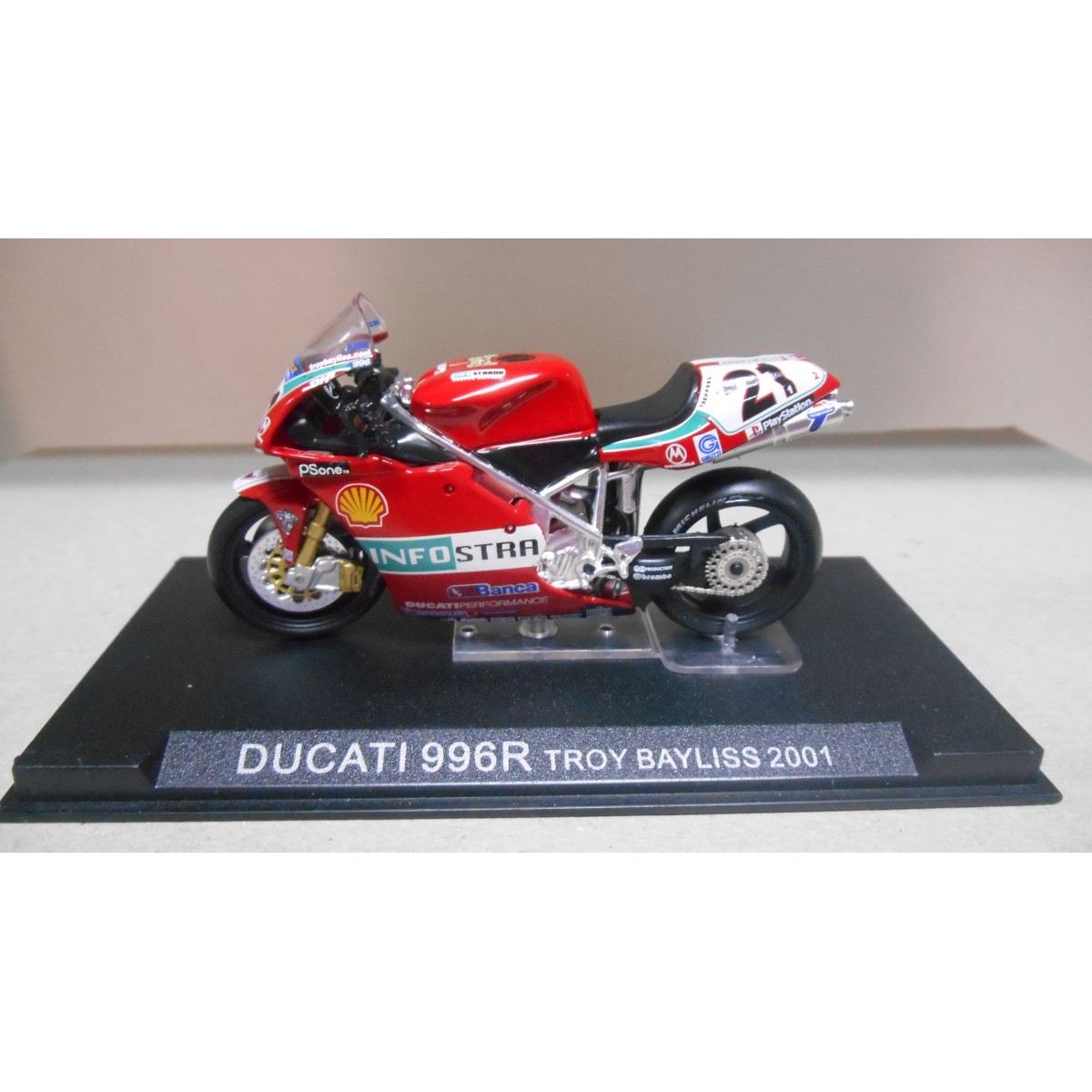 DUCATI 996R TROY BAYLISS 2001 MOTO/BIKE 1:24 ALTAYA IXO - BCN STOCK CARS