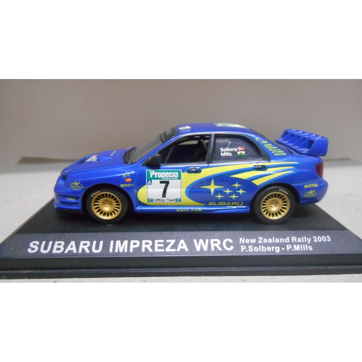 SUBARU IMPREZA WRC RALLY NEW ZEALAND 2003 SOLBERG 1:43 ALTAYA IXO ...
