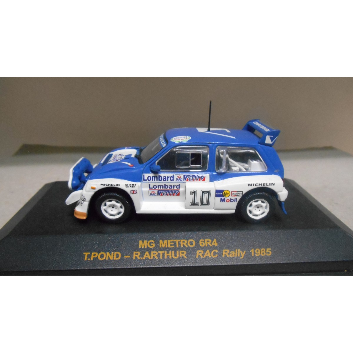 MG METRO 6R4 RALLY RAC LOMBARD 1985 T.POND 1:43 ALTAYA IXO RALLY CAR ...