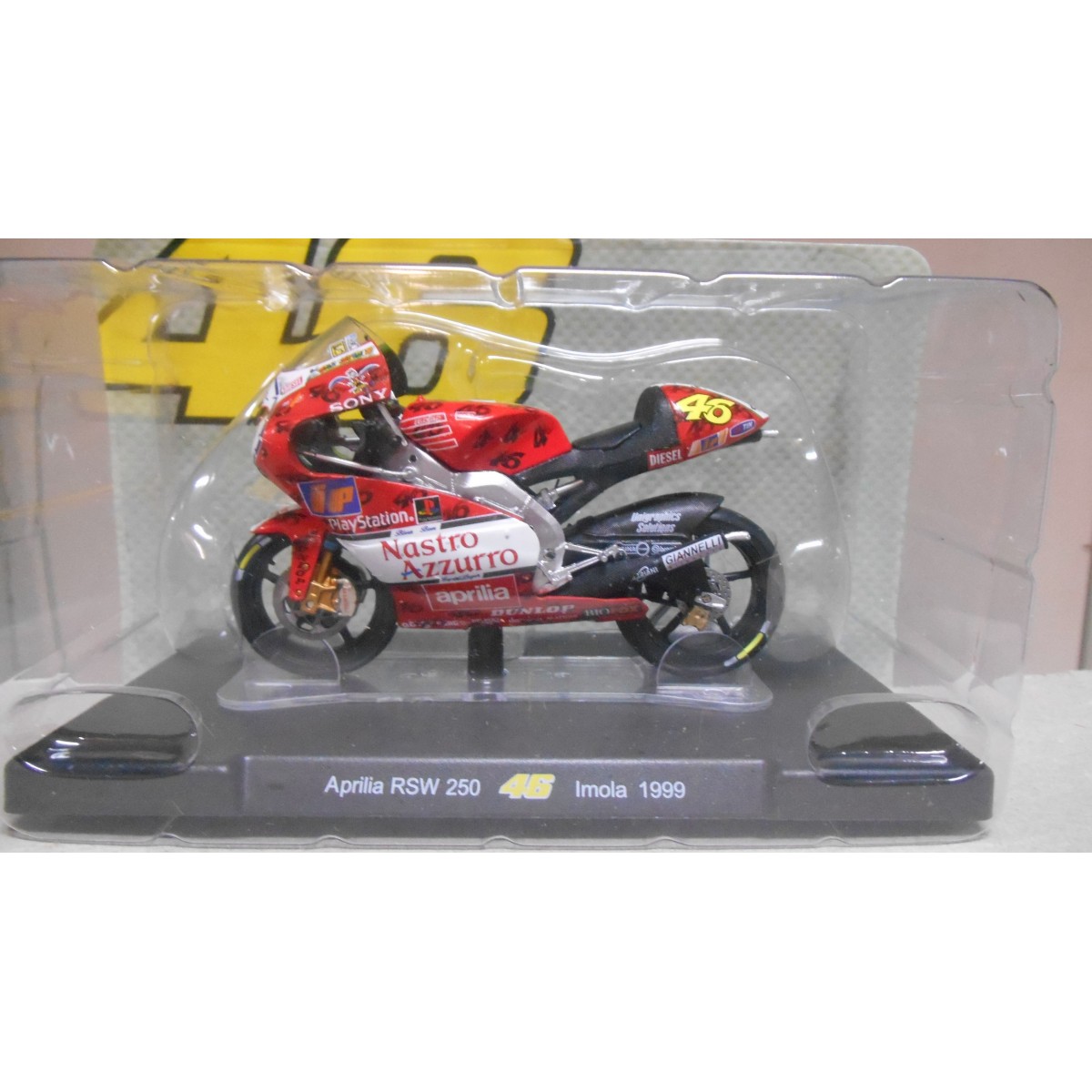 APRILIA RSW 250 1999 IMOLA VALENTINO ROSSI MOTO/BIKE 1:18 ALTAYA IXO ...