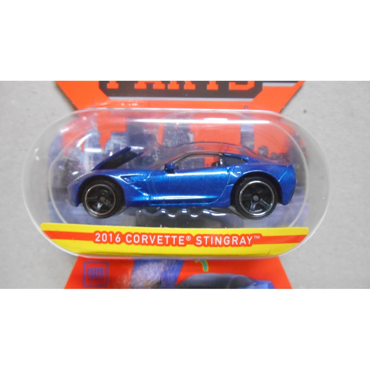 CHEVROLET CORVETTE C7 STINGRAY 2016 BLUE MOVING PARTS 1:64 MATCHBOX ...