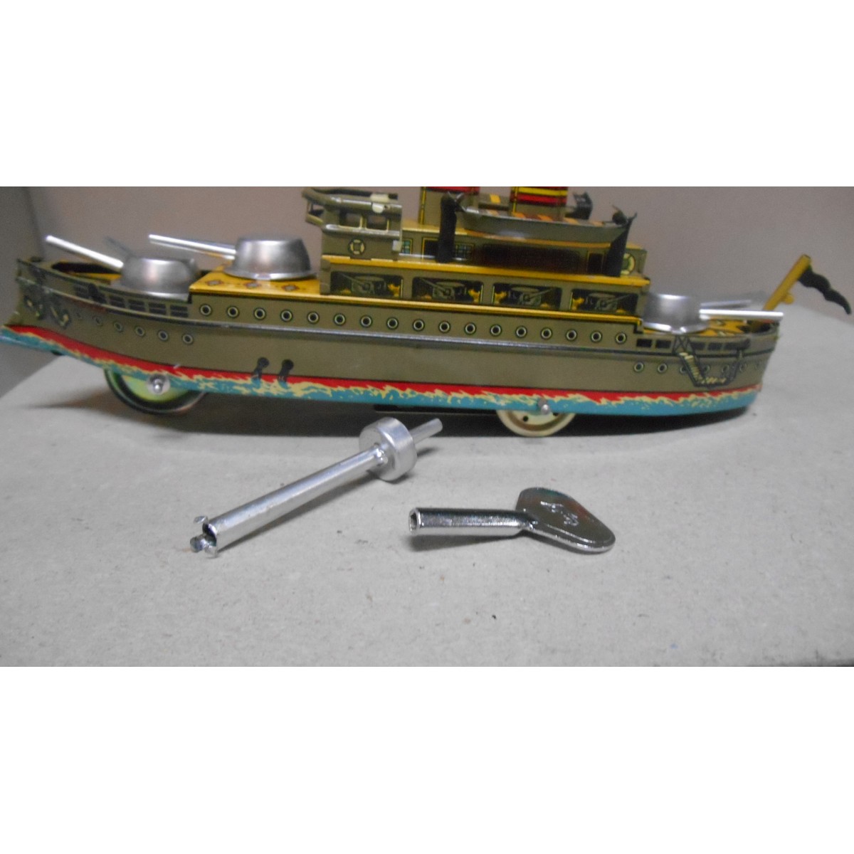 BARCO ACORAZADO JUGUETE PAYA REPLICA MADE IN CHINA TIN TOY REPRODUCTION ...
