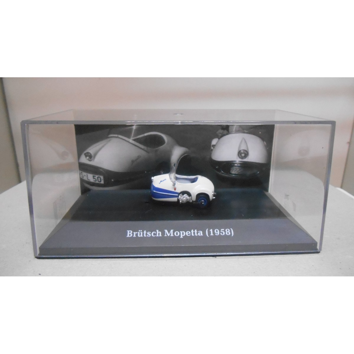 BRUTSCH MOPETTA 1958 THREE-WHEEL/TRICICOCHE MICROCARS 1:43 ALTAYA IXO ...