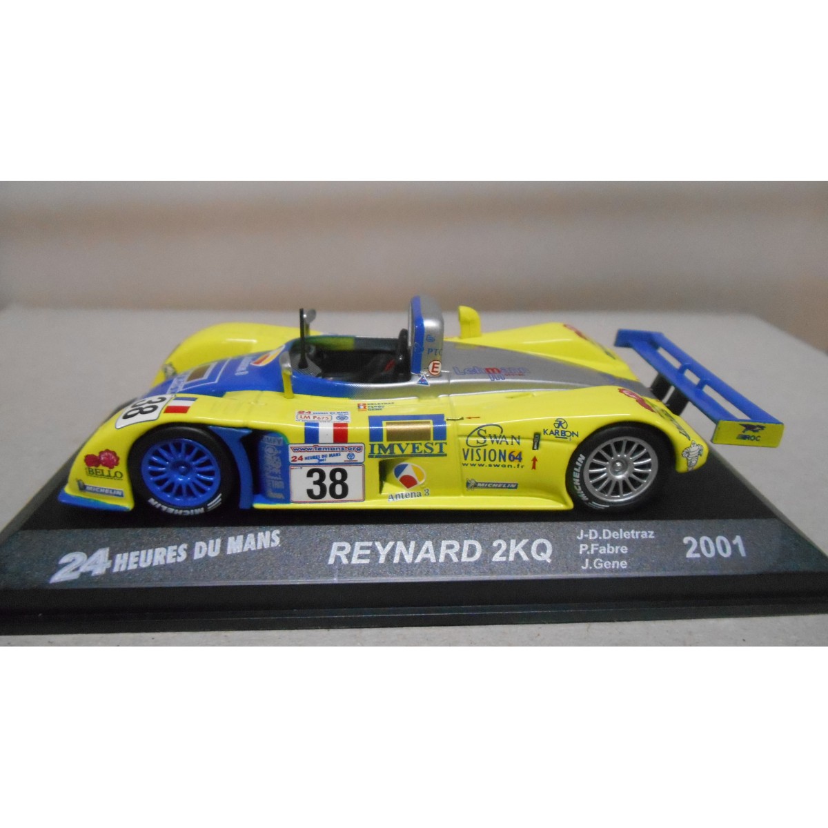 REYNARD 2KQ 2001 24 H LE MANS DELETRAZ-FABRE-GENE 1:43 ALTAYA IXO - BCN ...