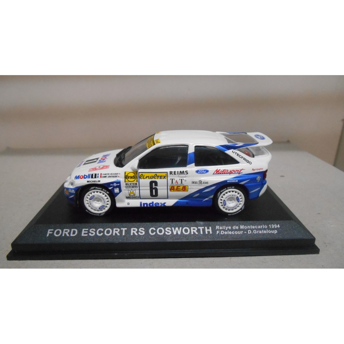 FORD ESCORT RS COSWORTH 1994 RALLY MONTE CARLO F.DELECOUR 1:43 ALTAYA IXO - BCN STOCK CARS