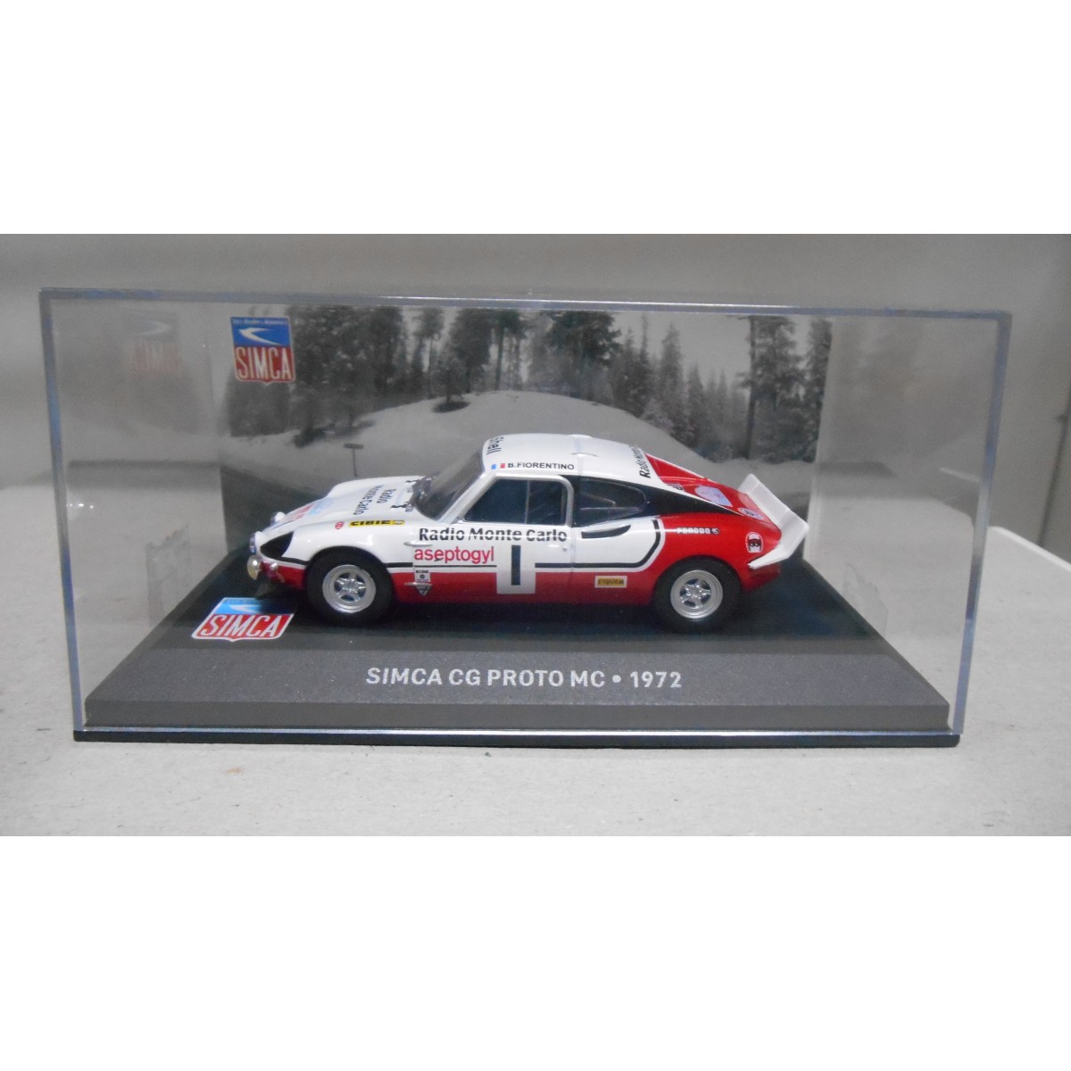 SIMCA CG PROTO MC RALLY NEIGE ET GLACE 1972 FIORENTINO 1:43 ALTAYA IXO ...