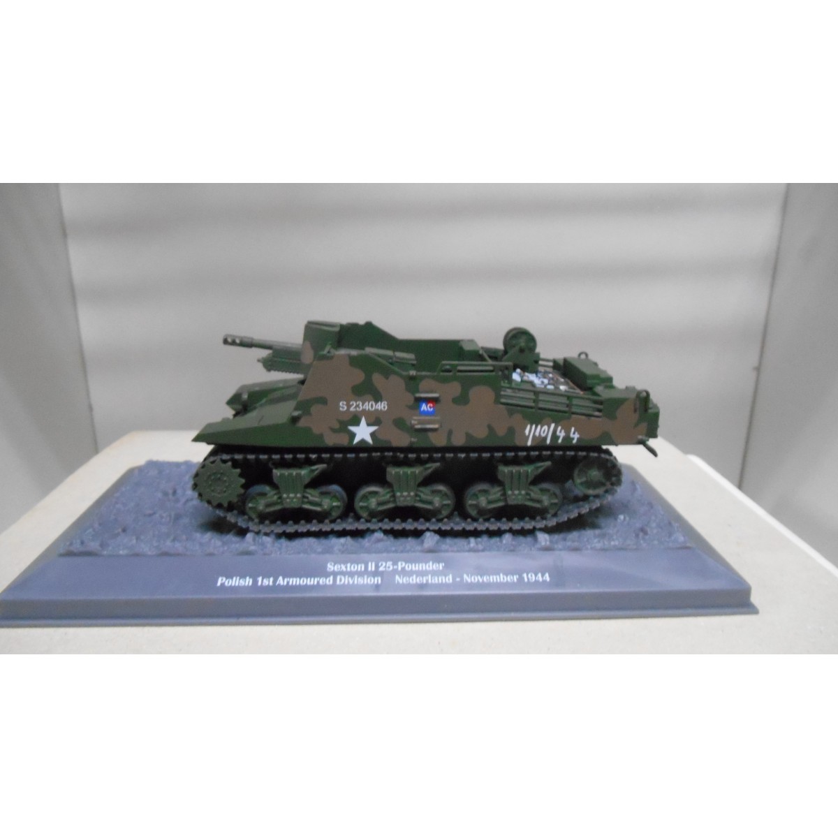 Sexton Ii 25 Pounder Polish 1st Armoured Div 1944 Tanks Ww 2 143 Altaya Ixo Bcn Stock Cars
