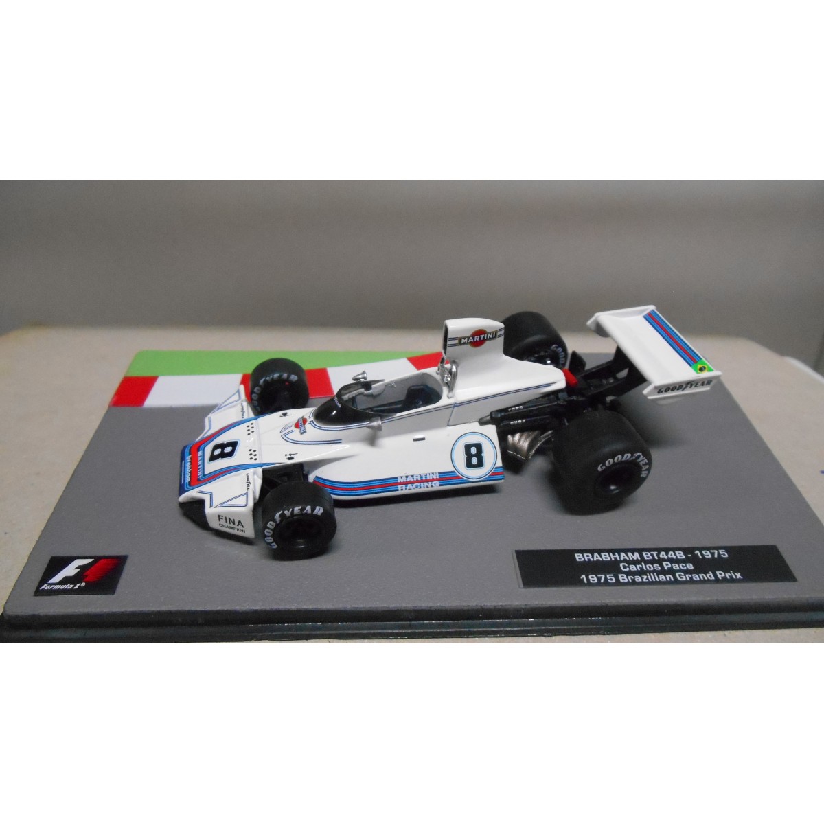BRABHAM BT44B FORMULA F1 1975 CARLOS PACE BRAZILIAN GP 1:43 SALVAT IXO ...