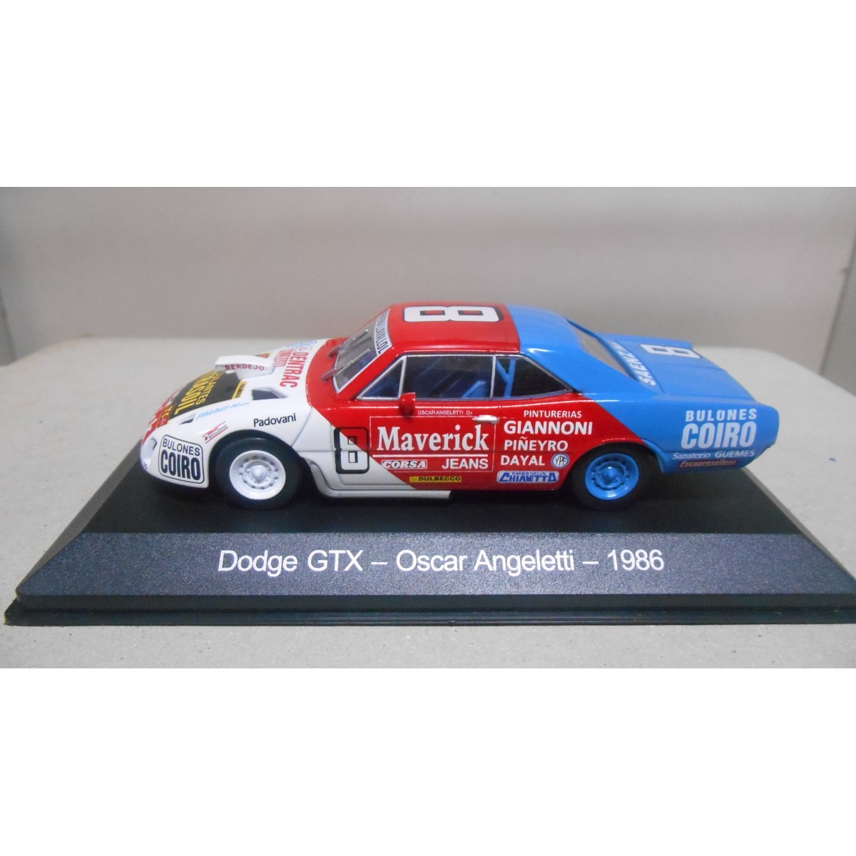 DODGE GTX 1986 O.ANGELETTI ARGENTINA TURISMO CARRETERA 1:43 DeAGOSTINI ...