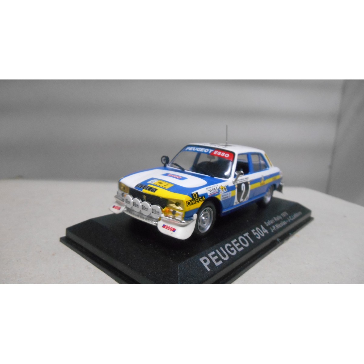 PEUGEOT 504 RALLY SAFARI 1976 J.-P.NICOLAS 1:43 ALTAYA IXO - BCN STOCK CARS