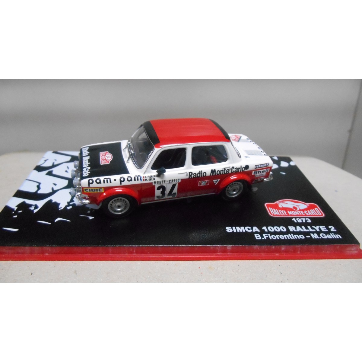 SIMCA 1000 RALLYE 2 RALLY MONTE CARLO 1973 B.FIORENTINO 1:43 ALTAYA IXO ...