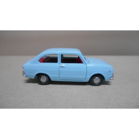 FIAT 850 AZUL CLARO (INTERIOR MARRON/BROWN) STYLE VINTAGE N1D 1:64 ...