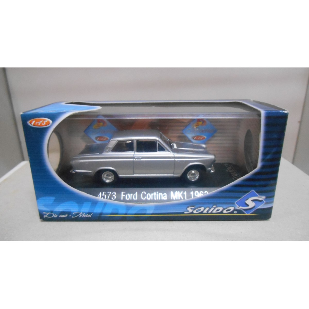 FORD CORTINA MK1 1963 SILVER 1:43 SOLIDO 4573 - BCN STOCK CARS