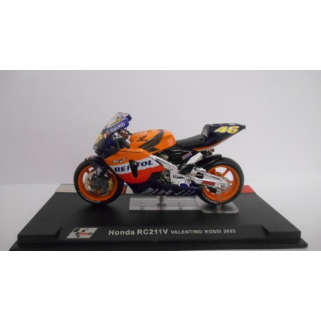 HONDA RC 211V 2003 WINNER MOTOGP VALENTINO ROSSI MOTO/BIKE 1:24 ALTAYA IXO - BCN STOCK CARS