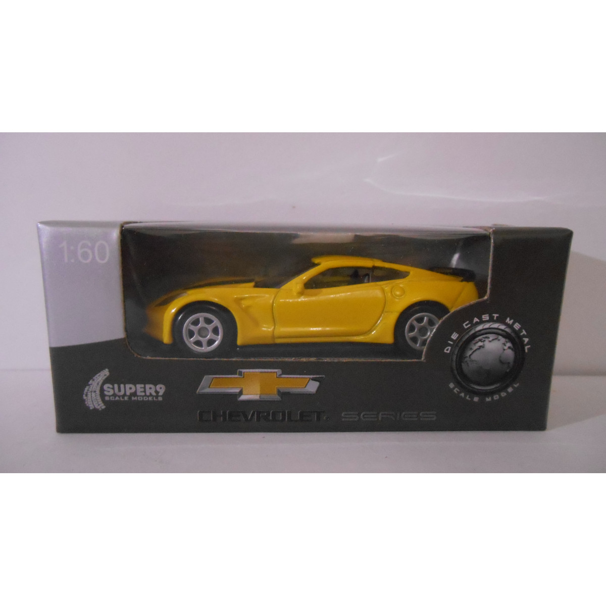 CHEVROLET CORVETTE C7 2017 Z06 YELLOW 1:60 WELLY SUPER9 - BCN STOCK CARS