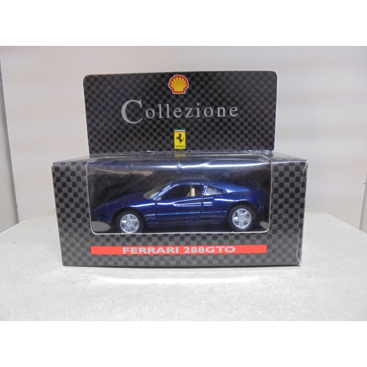 FERRARI 288 GTO BLUE COLLEZIONE SHELL 1:38 MAISTO PULLBACK - BCN STOCK CARS
