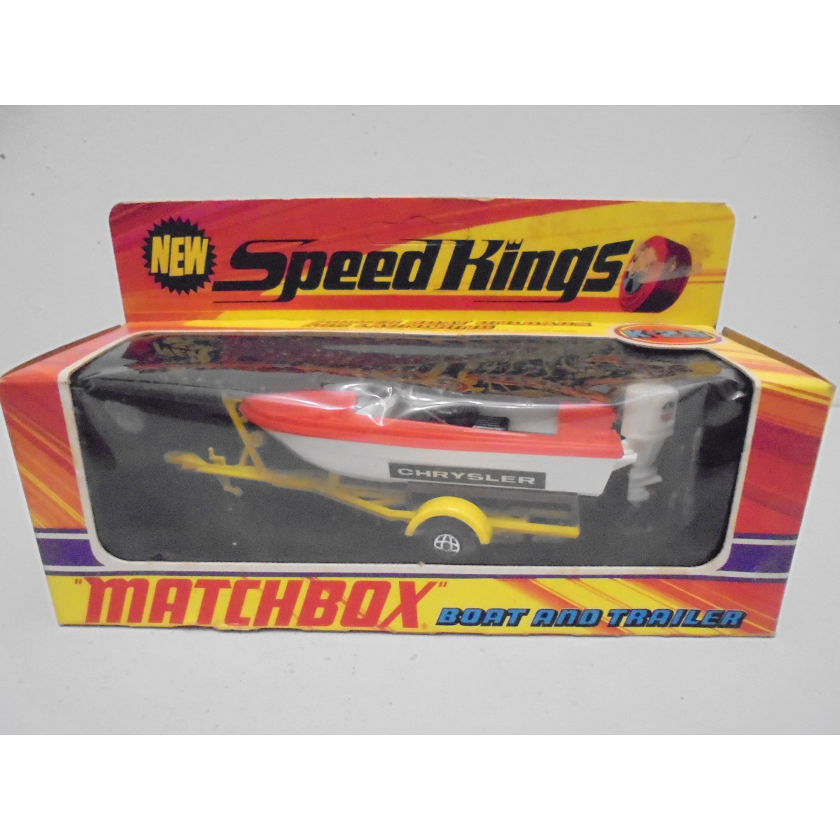 BOAT AND TRAILER CHRYSLER MATCHBOX SPEEDKINGS K-25 - BCN STOCK CARS