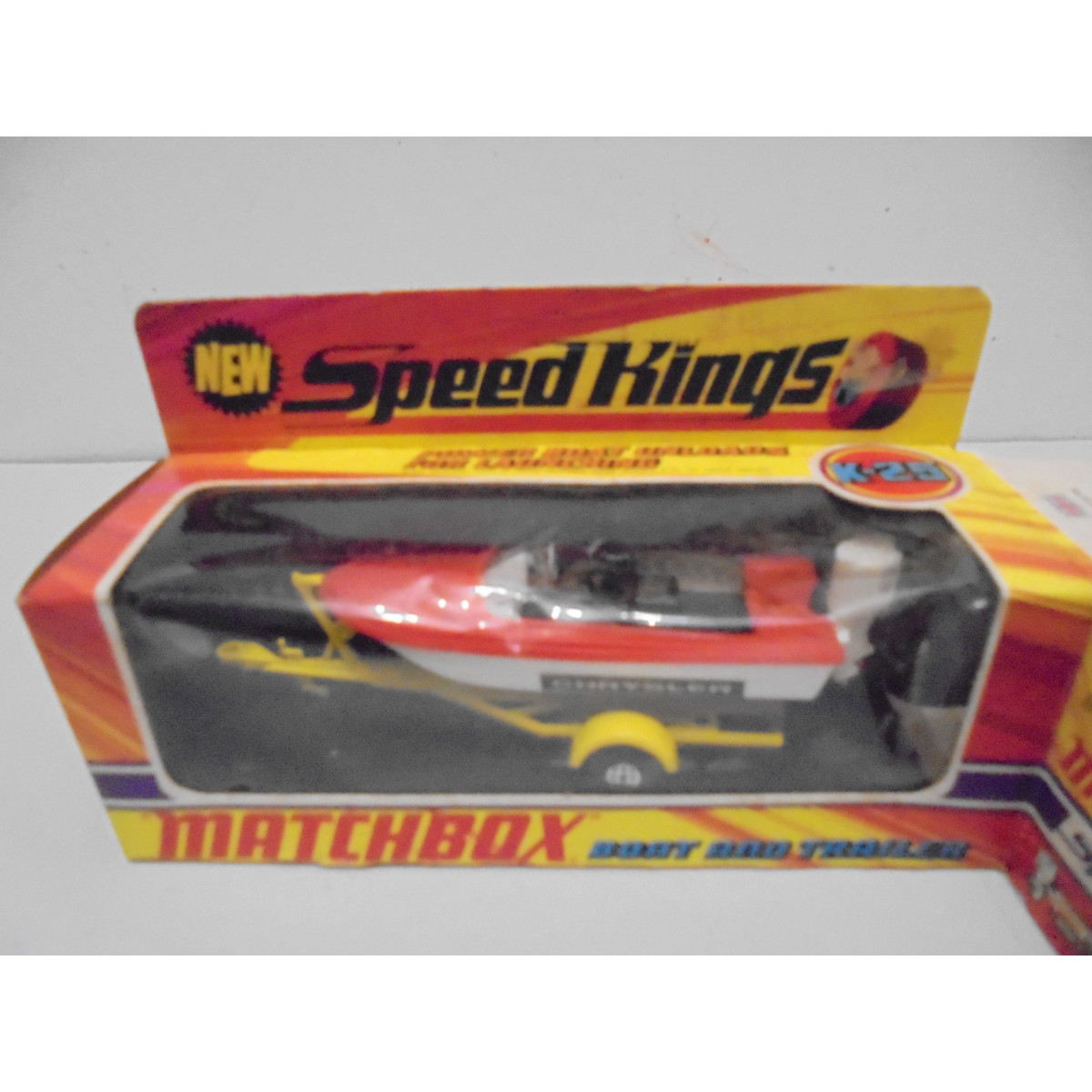 BOAT AND TRAILER CHRYSLER MATCHBOX SPEEDKINGS K-25 - BCN STOCK CARS
