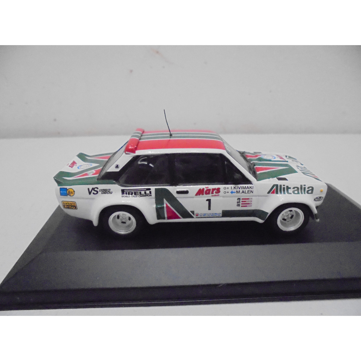 FIAT 131 ABARTH 1979 RALLY 1000 LAKES M.ALEN 1:43 ALTAYA IXO CAJA NO ...