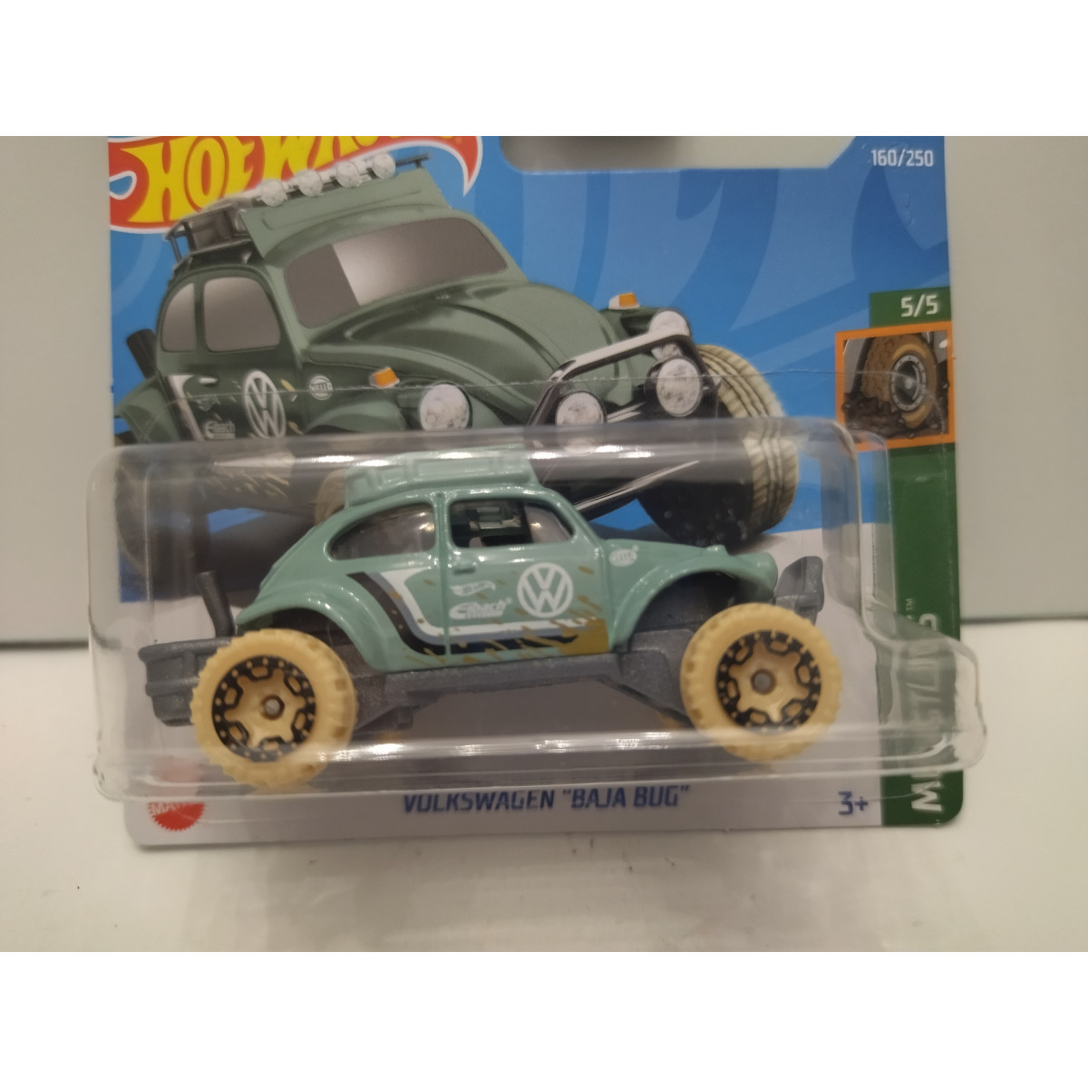 VOLKSWAGEN BEETLE GREEN BAJA BUG 5/5 MUD STUDS 1:64 HOT WHEELS - BCN ...