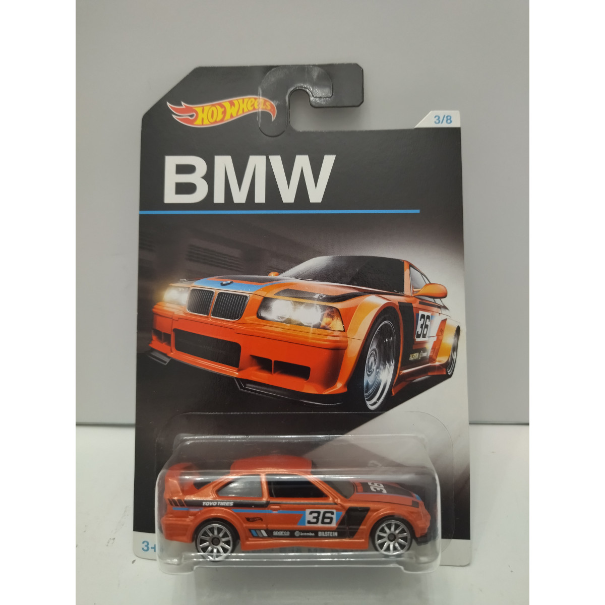 BMW E36 M3 RACE 3/8 BMW 1:64 HOT WHEELS - BCN STOCK CARS
