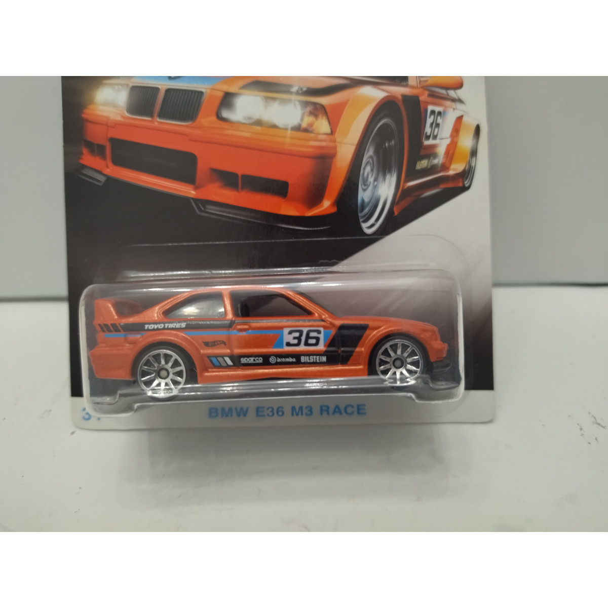 BMW E36 M3 RACE 3/8 BMW 1:64 HOT WHEELS - BCN STOCK CARS