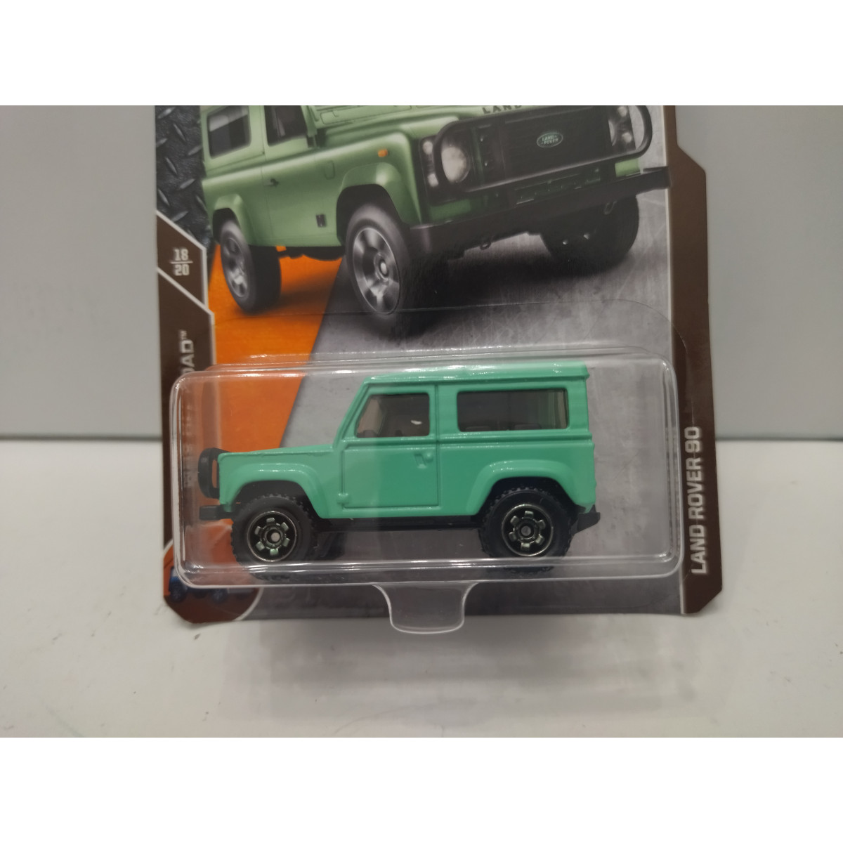 LAND ROVER 90 18/20 OFF-ROAD 1:64 MATCHBOX USA CARD - BCN STOCK CARS